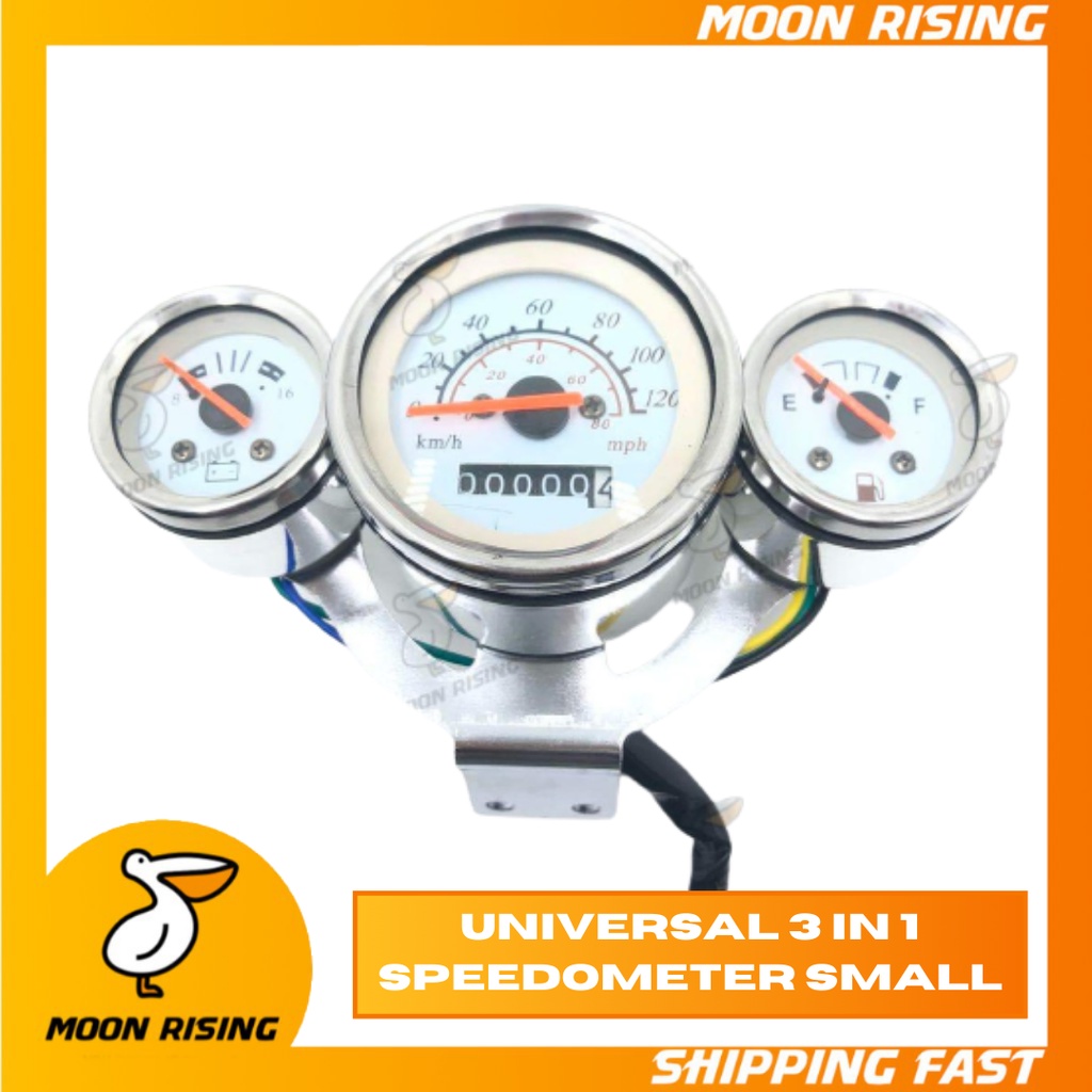 UNIVERSAL 3 IN 1 SPEEDOMETER SMALL MOTORCYCLE [MOON RISING] | Shopee ...