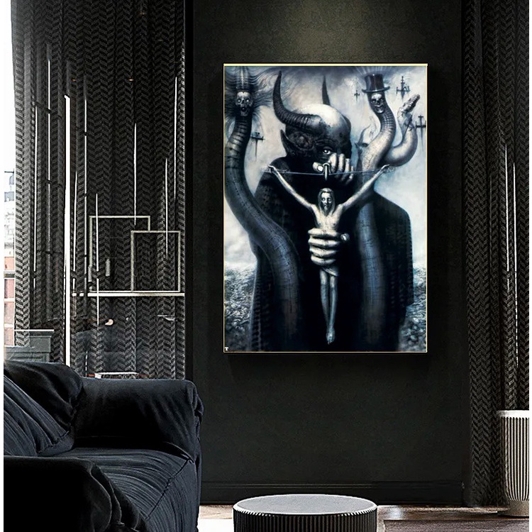 Abstract Satan Jesus Christ Posters Canvas painting Posters and prints ...