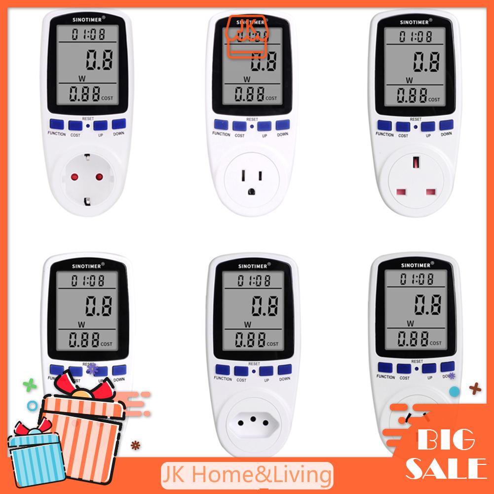 Digital Voltage Watt Monitoring Socket Electricity Analyzer Monitor ...