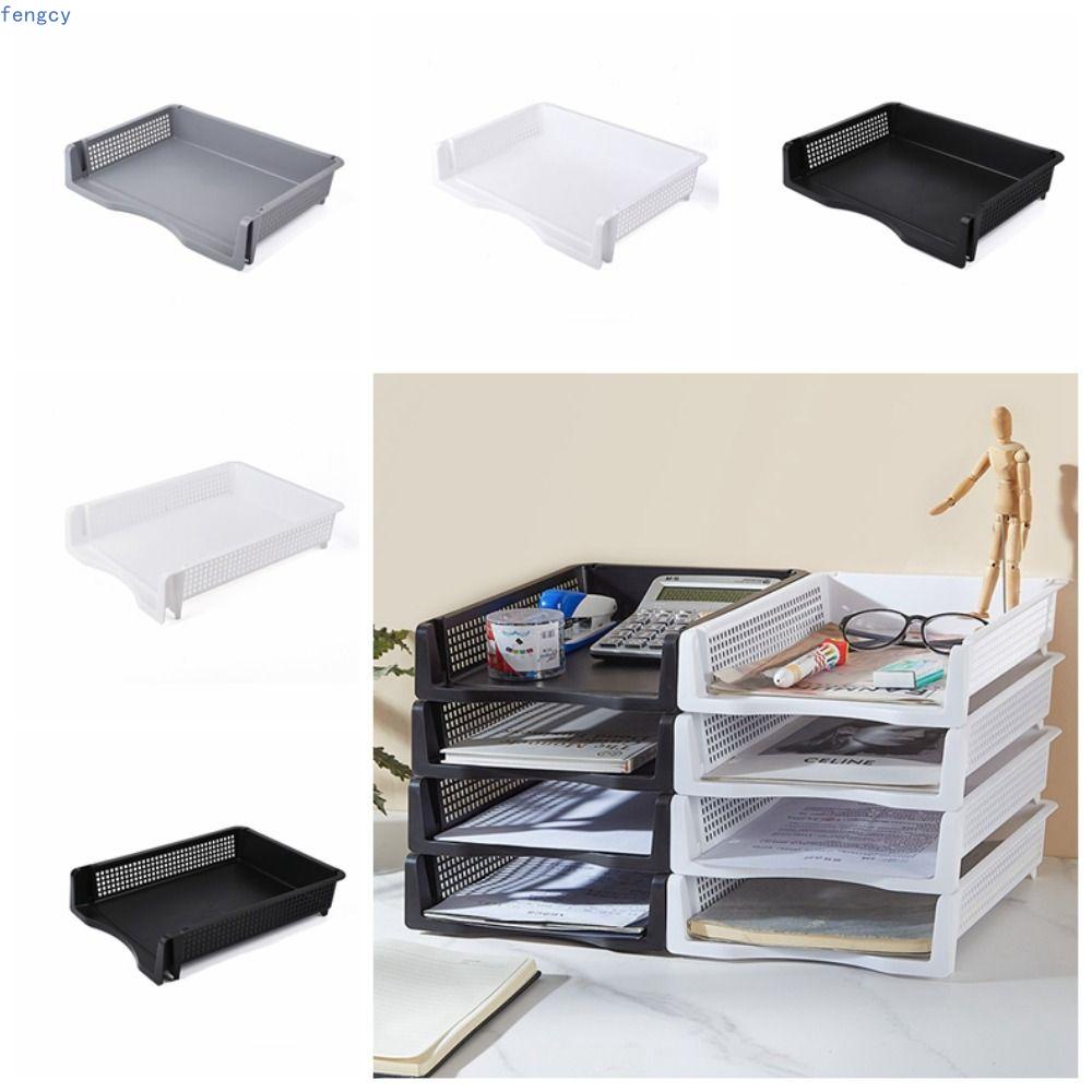 FENGCY Stackable File Rack, Desktop Organizer File Organizer A4 File ...