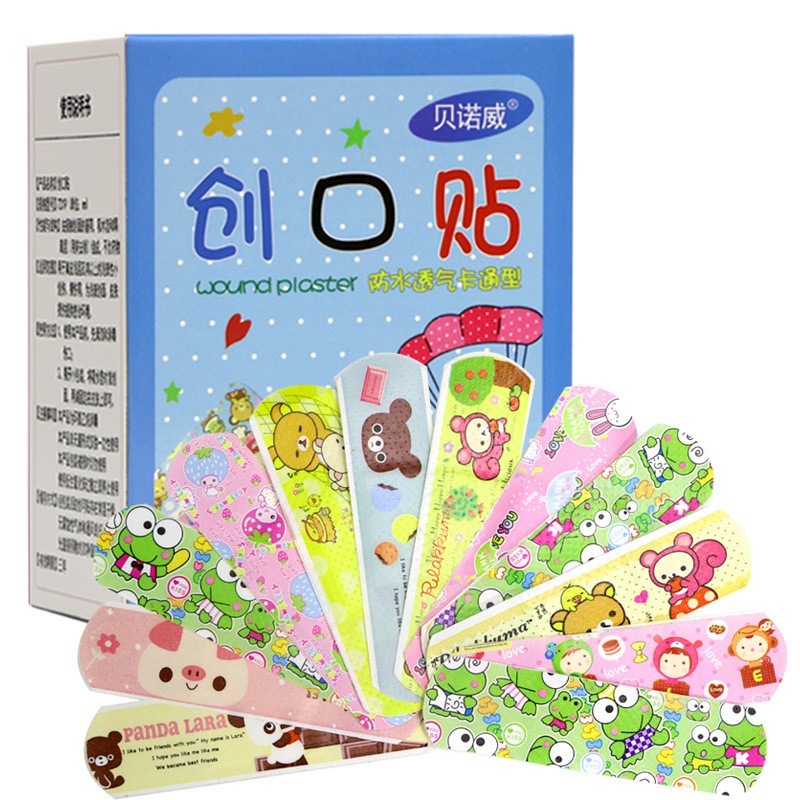 120Pcs Waterproof Breathable Bandages Cute Cartoon Band Aid Hemostasis ...