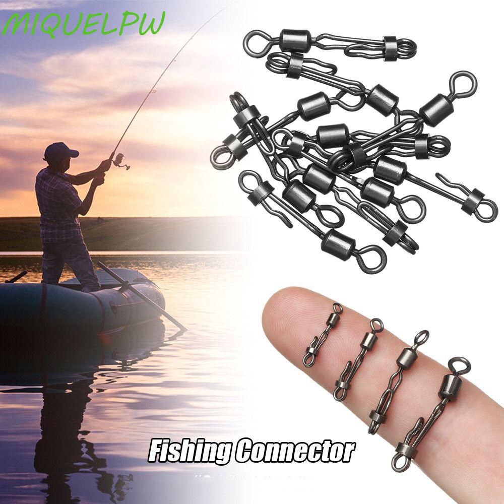 MIQUELPW Fishing Rolling Swivel Strong Tensile Force 10pcs With Lock ...