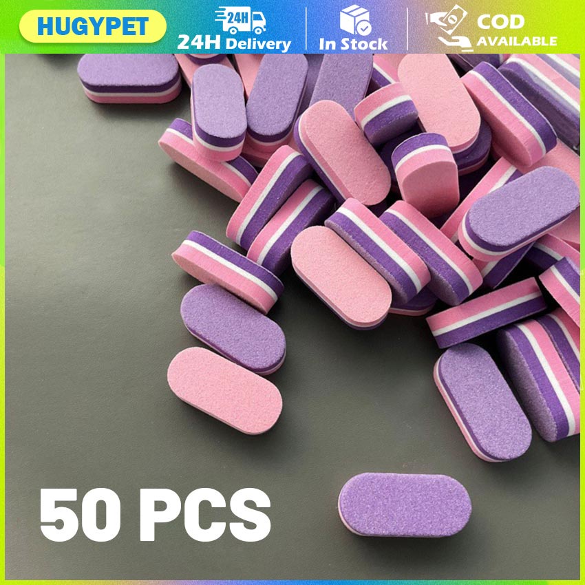 10/50 Pcs Mini Nails Sponge File Buffer Block Double Color Buffing ...
