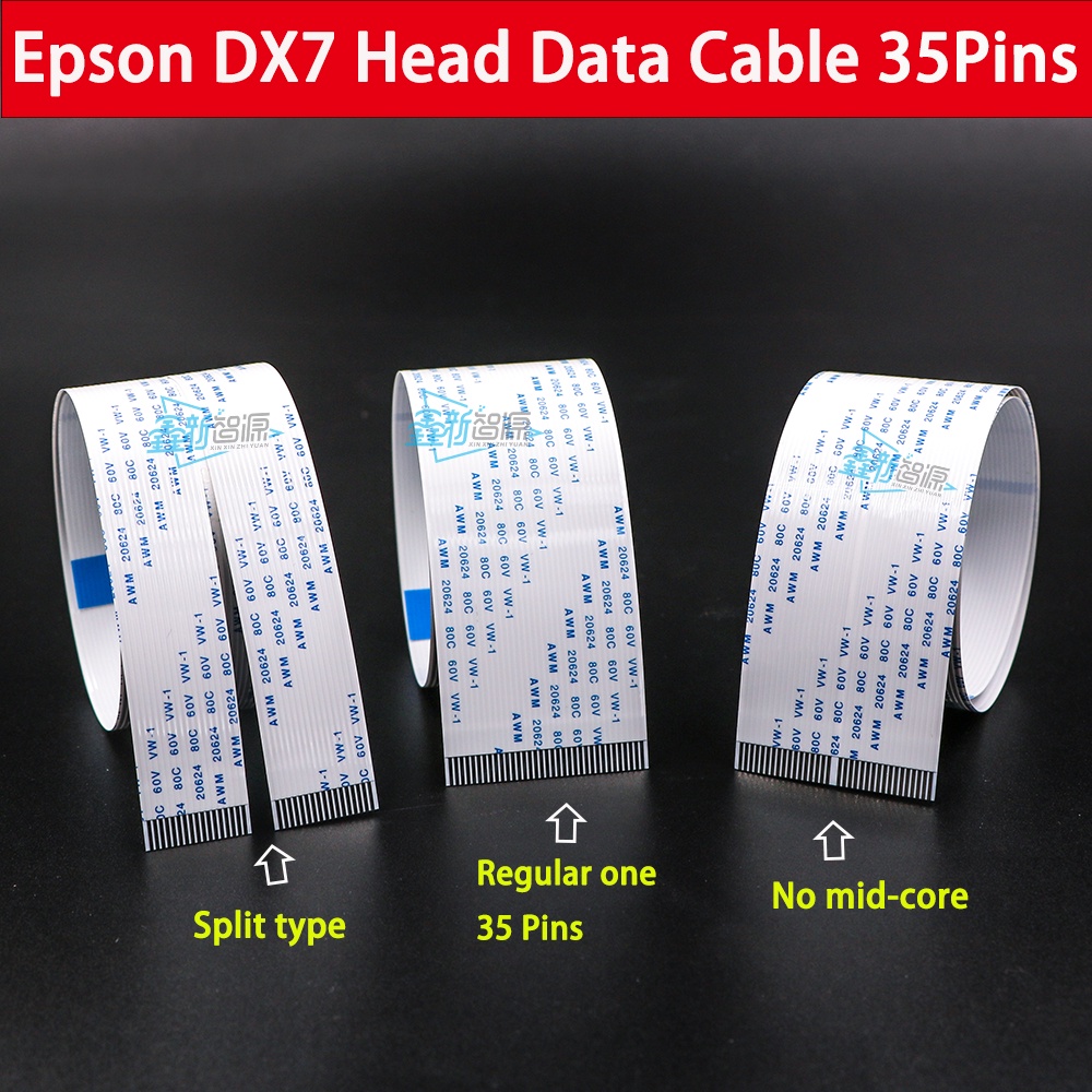 4PCS Epson dx7 Printhead Data Cable FFC flex flat cable 35 Pins for Eco ...