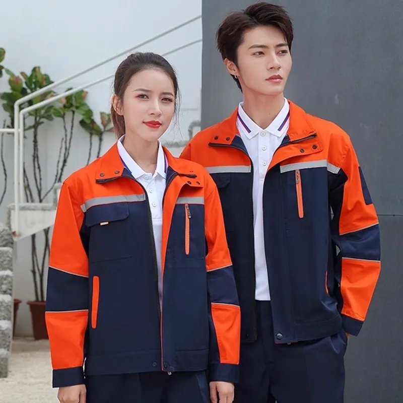 【Unisex】Safety jacket work clothes construction clothes labor insurance ...