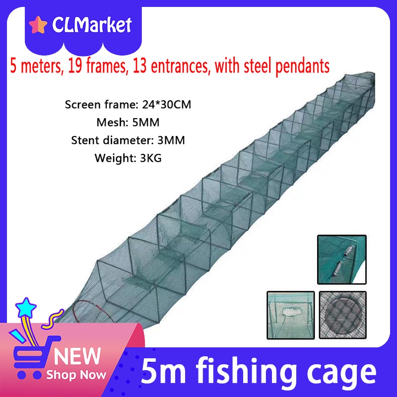 Fishing Fishnet Lobster Basket Ground Screen Cage Catch River Shrimp ...
