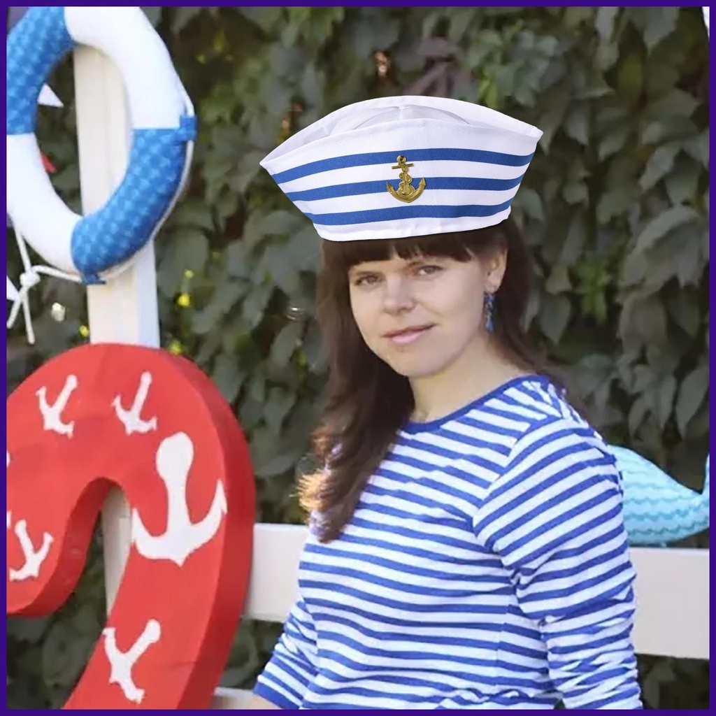 Sailor Hat for kids Adjustable Sea Cap Navy Costume Accessory White ...