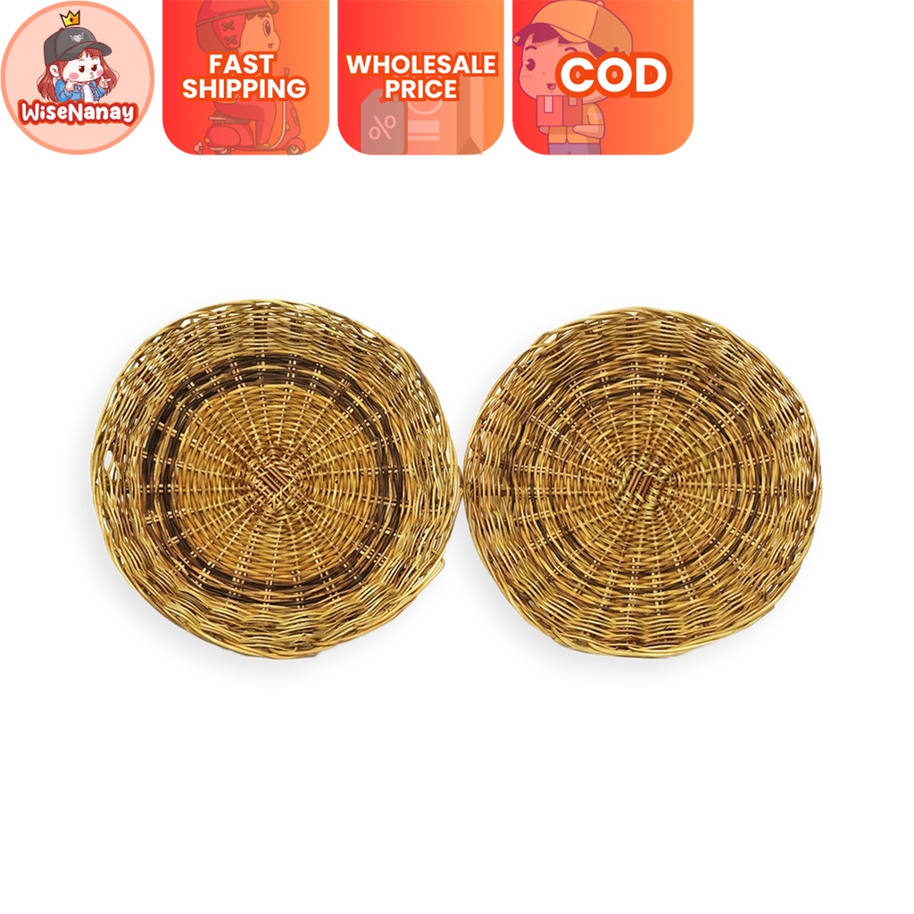 WiseNanay Rattan Plate #3869 - Reusable Round Nito Plate / Plato ...