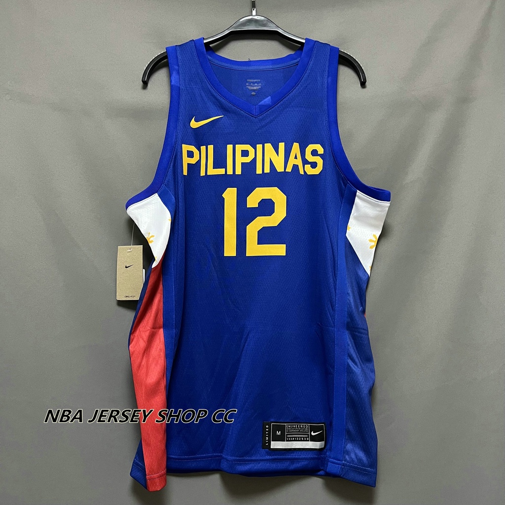 Men's New Original Gilas Pilipinas #12 ROSS Jersey Blue Heat-pressed H ...