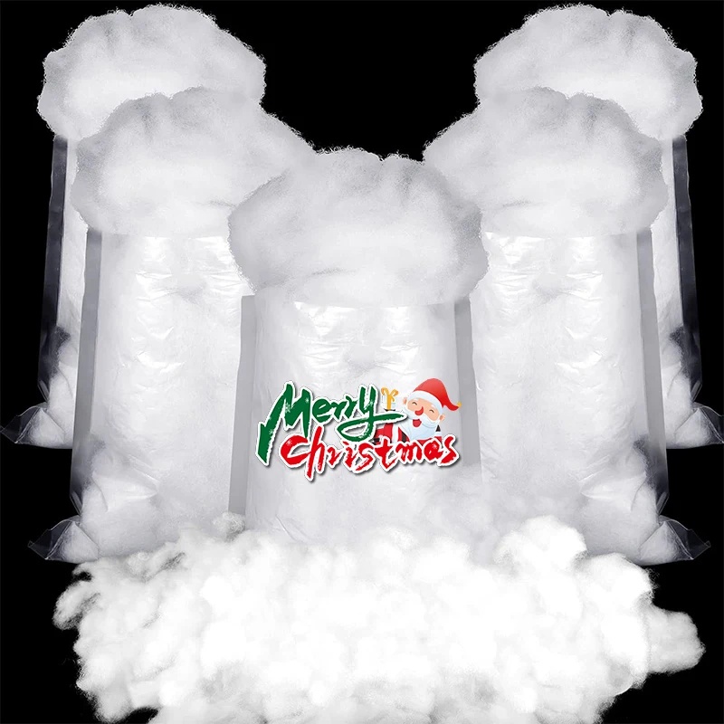 Christmas Fake Snow Cotton Like Artificial White Snow Fluffy Fiber ...
