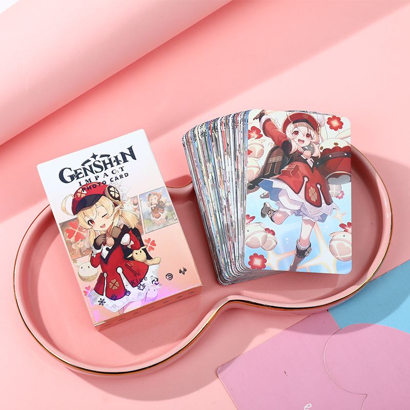 Genshin Impact Collectible Card Set 50pcs per box Cards 3 inch Furina ...