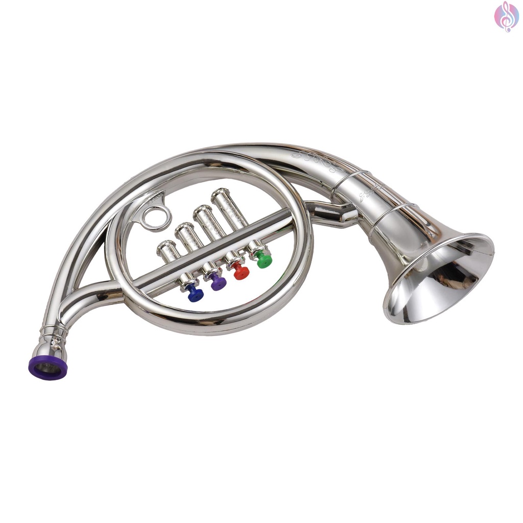 French Horn with 4 Colored Coded Keys Kids Musical Wind Instruments Eco ...