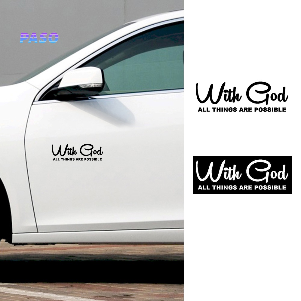 PCA-With God All Things Are Possible Car Vehicle Window Decor Self ...