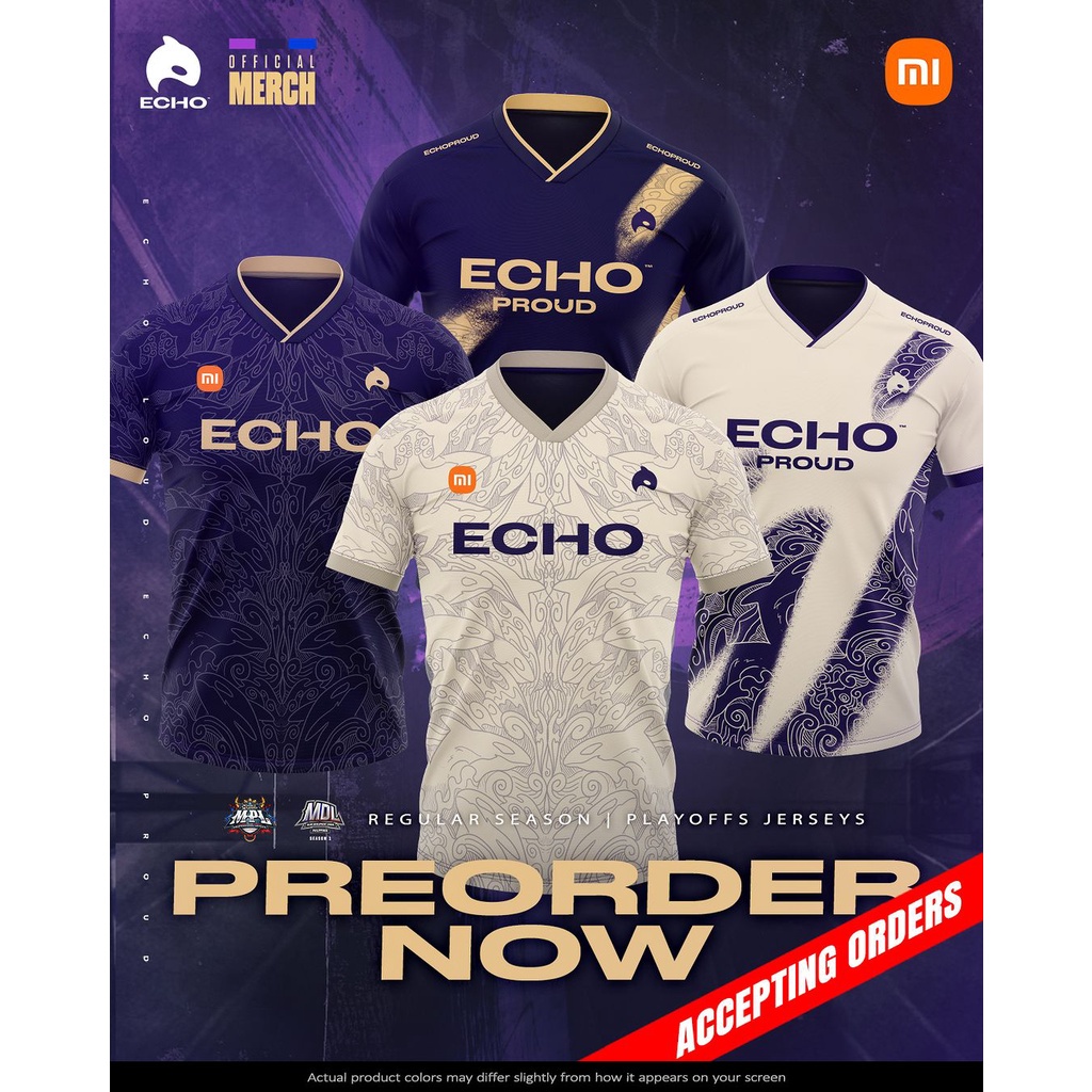 2023 Summer Round Neck Game T-shirt. Echo E-sports Official Jersey. Esports Mobile Legends: Bang ...