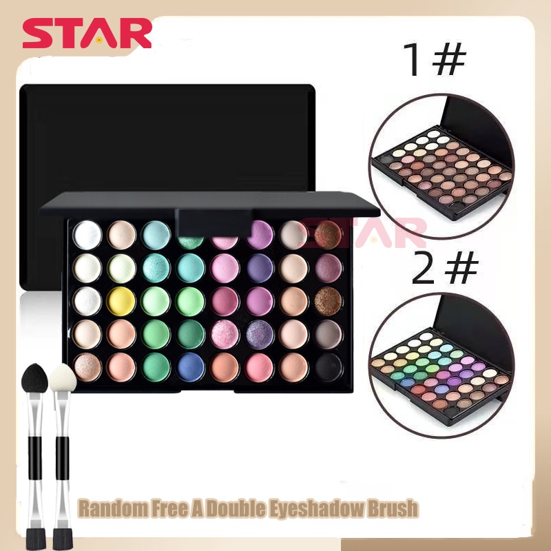 【Free Brush】 40 Colors Eyeshadow Makeup Color Palette Modification Mix ...
