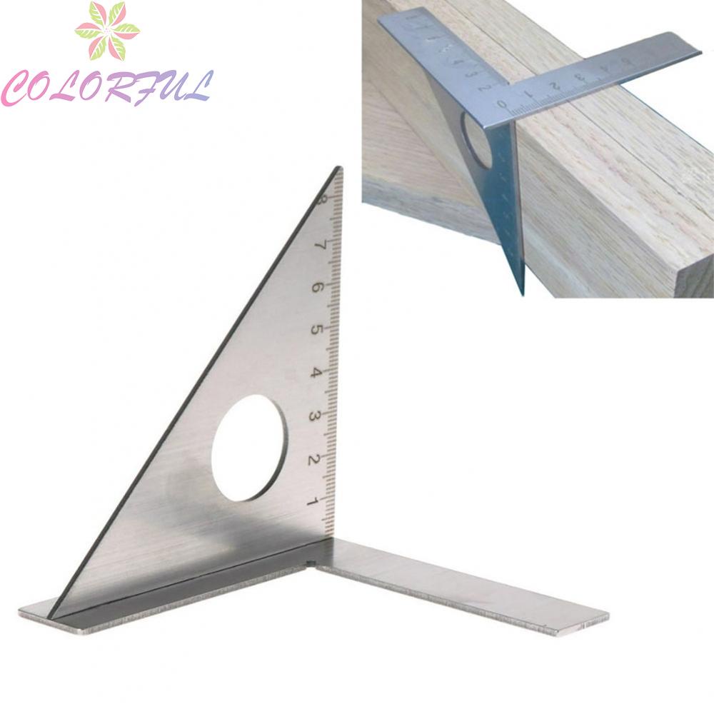 45 degree Stainless Steel Triangle Square ruler Tri Angle Mulit Scriber ...