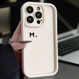 Simple Letter M Phone Case Compatible for iPhone 15 Pro Max 14 Plus 13 ...