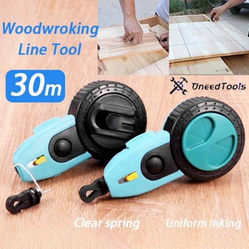 30 Meter Manual Chalk Reel Chalk Line Carpentr Ink Marker Carpenter Ink ...
