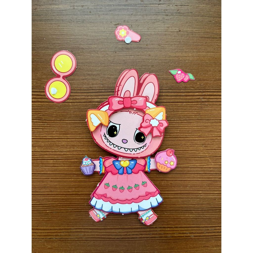Labubu Doll Business Package DIY Paper Puppet Doll Sanrio Paper Doll ...
