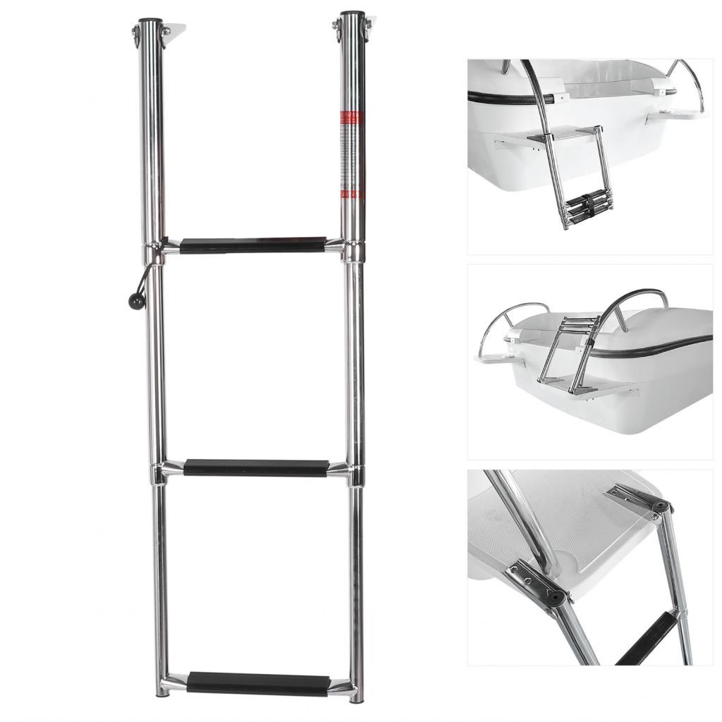 Aurorawell Akozon Telescopic Marine Drop Boat Ladder Swim Step 3step 3069