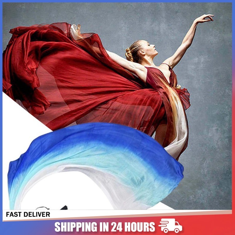 [Fast Shipping] Dance Silk Veil Belly Dance Silk Scarf Veils Poi ...