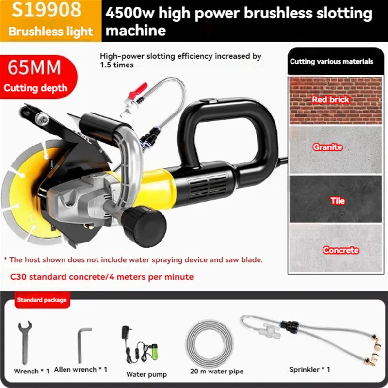 Multi Functional 220V Brushless Slotting Machine for Concrete Cement ...