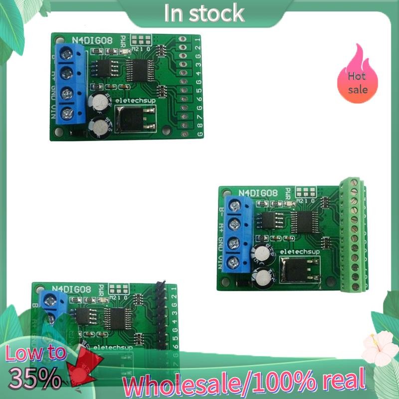 8Ch Input/Output Digital Switch TTL LvTTL CMOS RS485 IO Control Module Modbus Rtu Board for PLC ...