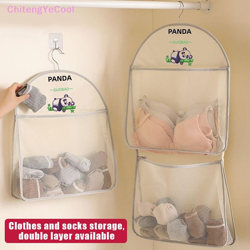 【HGPH】 2/3Layer Large Capacity Storage Mesh Bag Socks Storage Bag ...