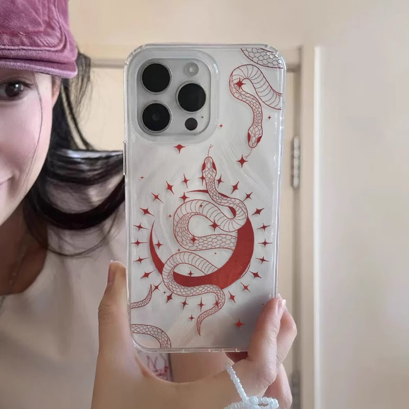 Cool Lune Red Snake Casing For Vivo Y300 Y200 Y200E Y100 Y19s Y28 Y58 ...