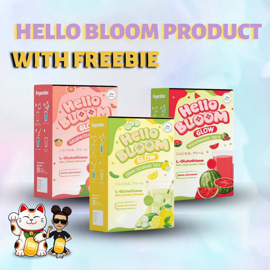 HELLO BLOOM Glow Skin, Nail and Hair Rejuvenating Healthcare and Beauty Dietary Glutathione ...