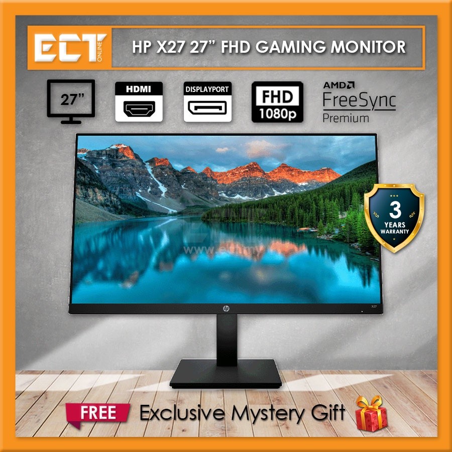 HP X27 27" Full HD (1920 x 1080) 1ms 165Hz IPS Gaming Monitor (HDMI/DP ...