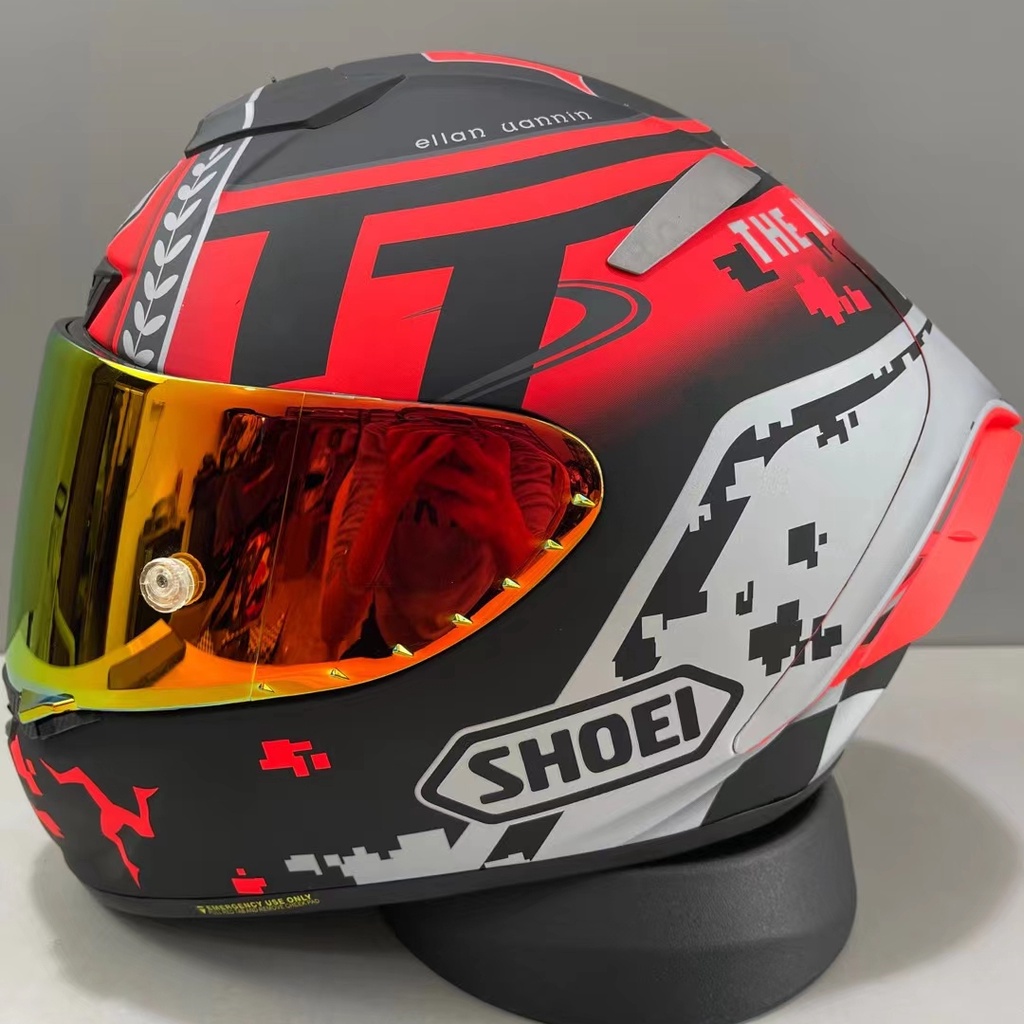 SHOEI X14 Isle of Man TT Red Helmet SHOEI Motorcycle Full Face Helmet ...