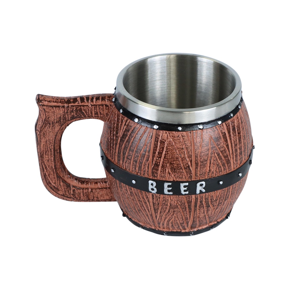 Stainless Steel Barrel Beer Mug Creative Large Capacity Root Beer ...