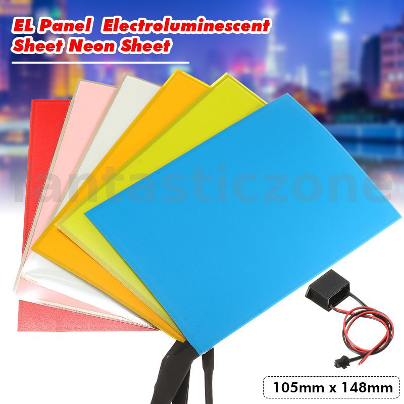 A6 EL Panel Light 105mmx148mm 12V Electroluminescent Light Paper Neon ...