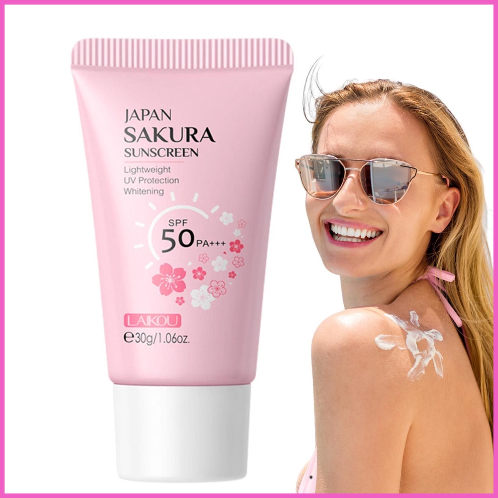 Sun Cream SPF50 Sakura Face & Body Sunscreen 30g Natural Hydrating ...