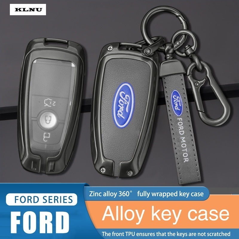 KLNU Ford Zinc Alloy Full Wrapped Key Case Bag For Ranger Fiesta Focus ...