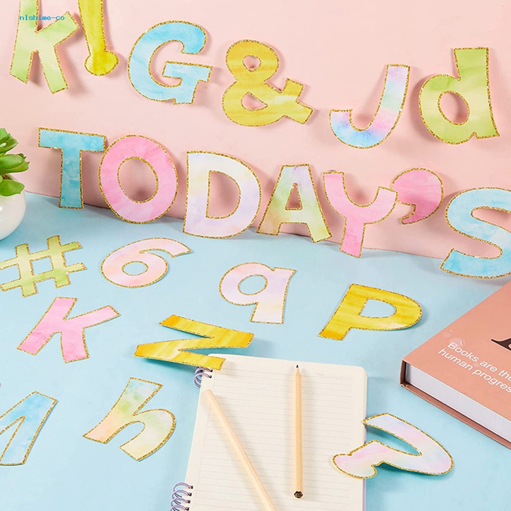 nlshime Cardboard Letters and Numbers Bulletin Board Lettering Kit ...