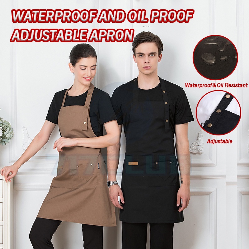 Fashion Canvas Waterproof Apron For Cooking Waterproof Apron Coffee ...