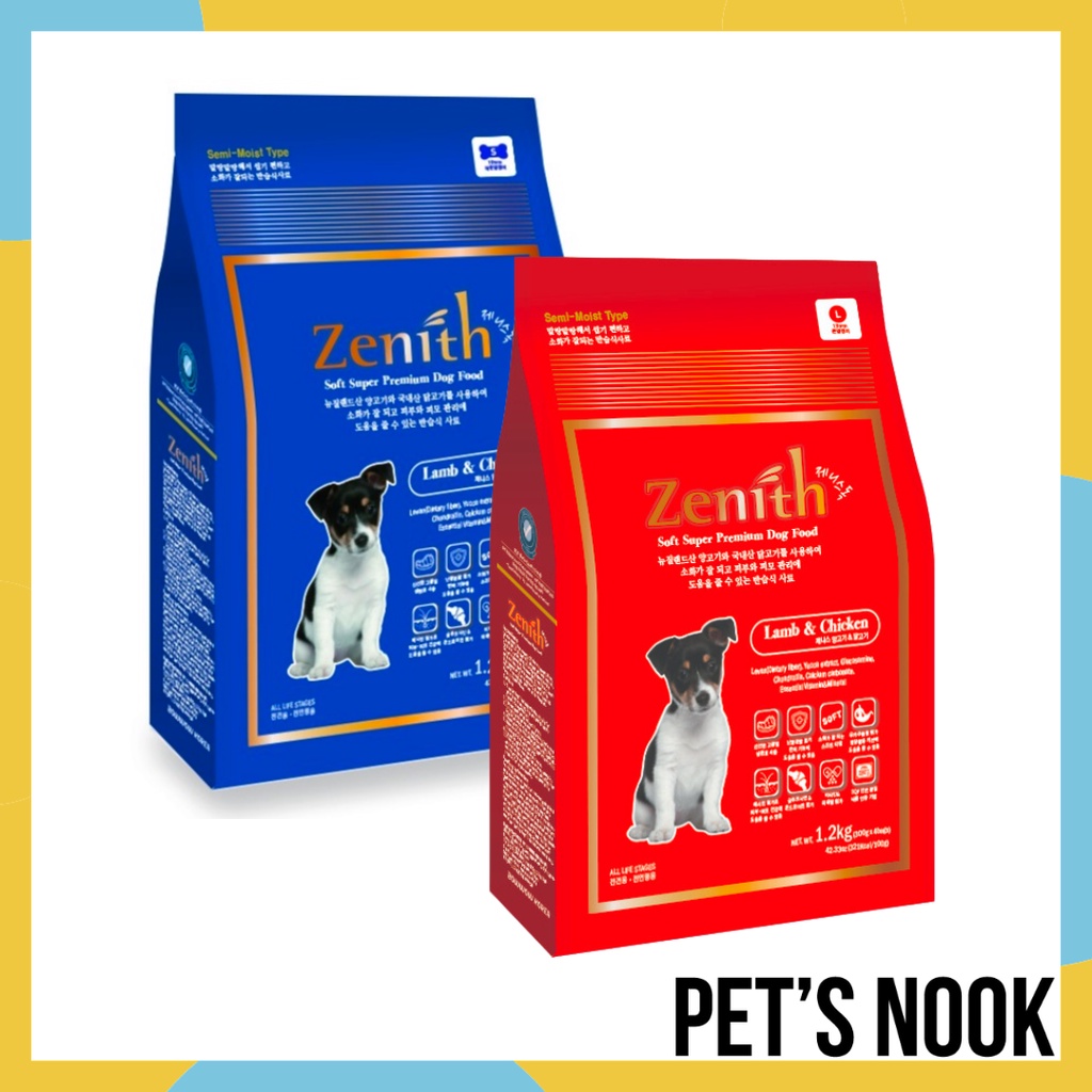 Zenith Premium Soft Moist Dog Food Lamb,Chicken, & Rice | Shopee ...