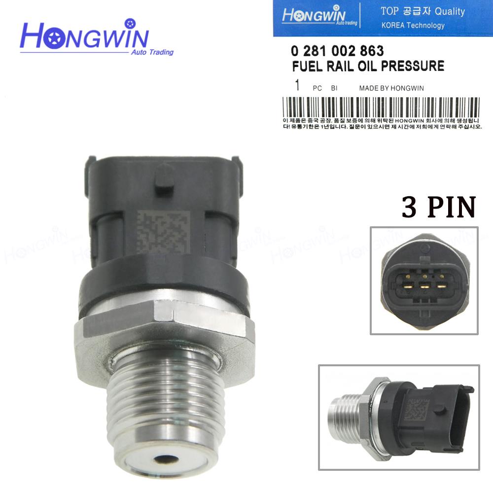 Fuel Rail Pressure Sensor 0281002863 For Hyundai Accent Azera I30 Kia ...