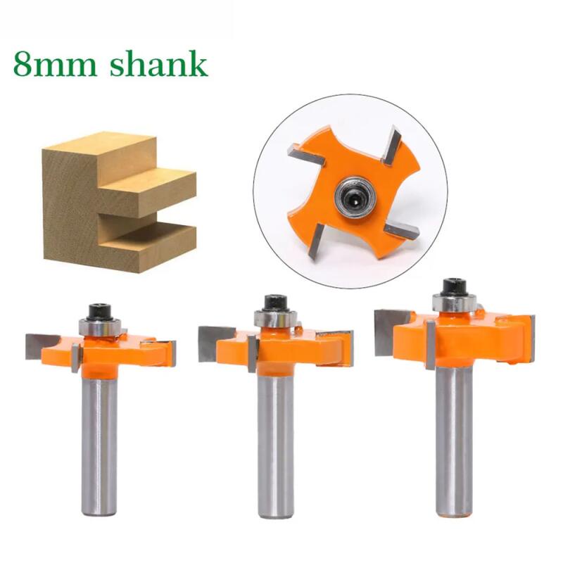 4-Blade Ball T-shaped Cutter With 8mm Shank Alloy Woodworking Milling ...