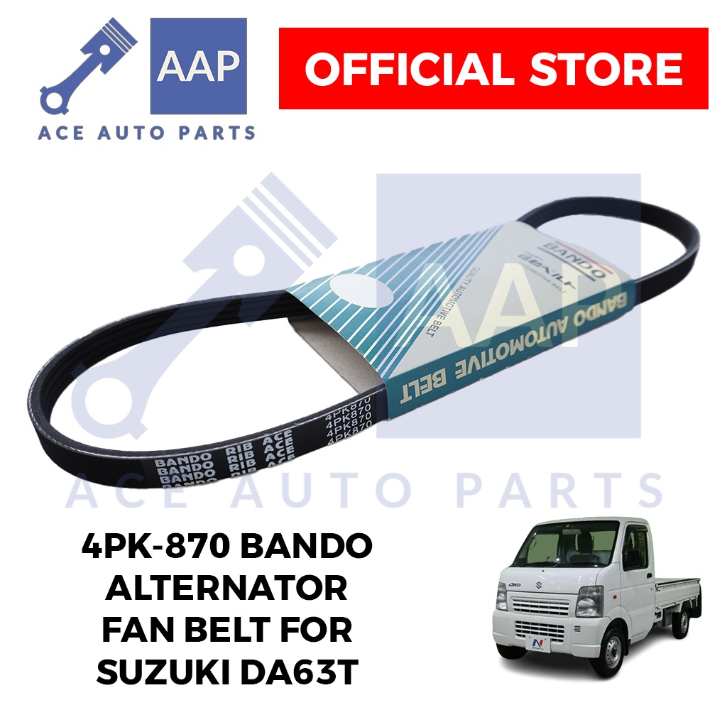 Alternator Fan Belt for Suzuki Transformer DA63T 4PK-870 Bando Japan ...
