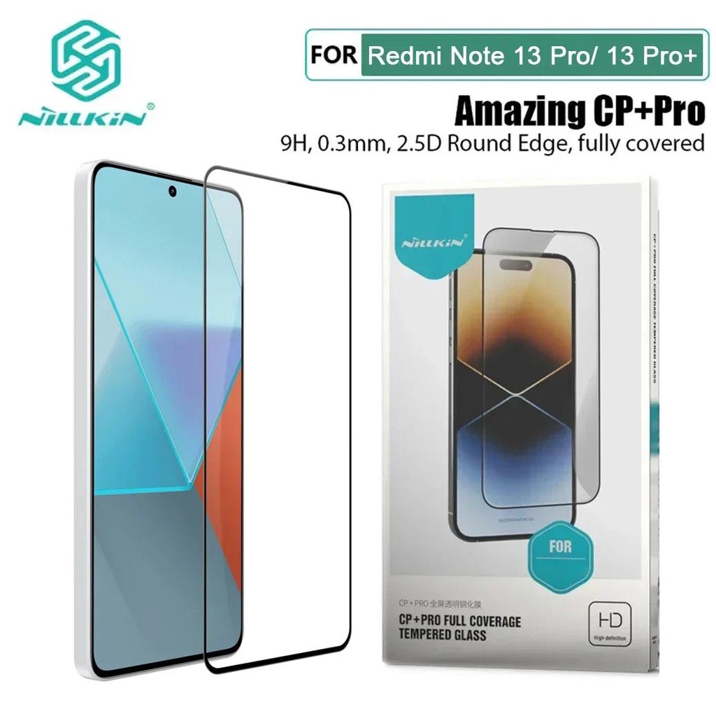 Redmi Note 13 Pro Glass Nillkin CP+Pro 2.5D Full Cover Screen Protector ...
