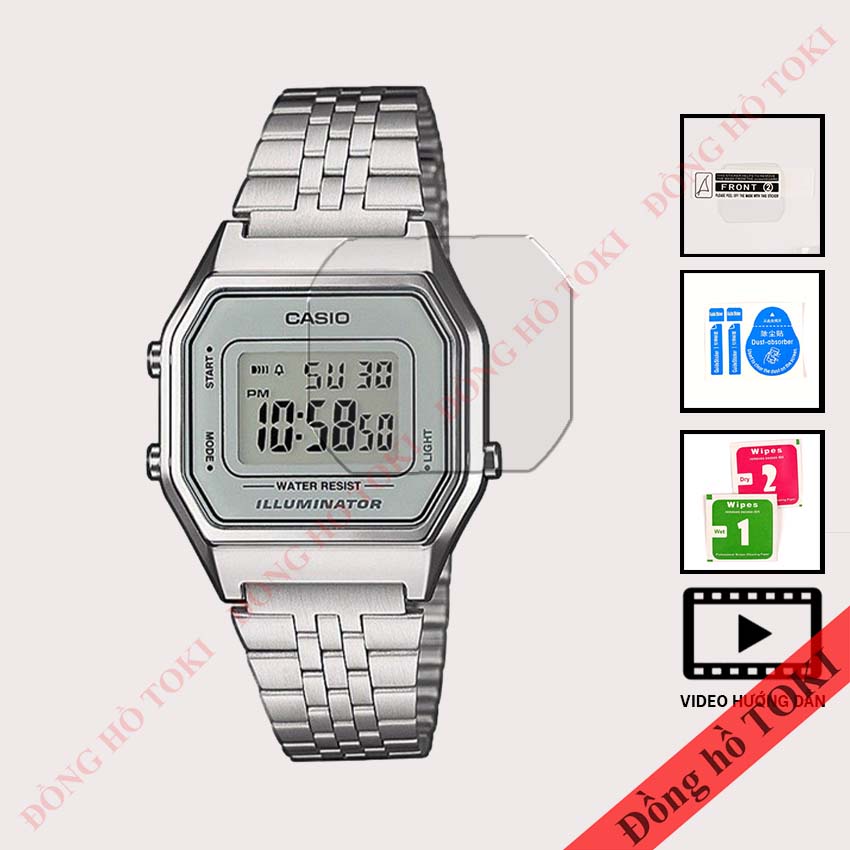 Scratch-resistant soft sticker for casio LA680 watches in various ...