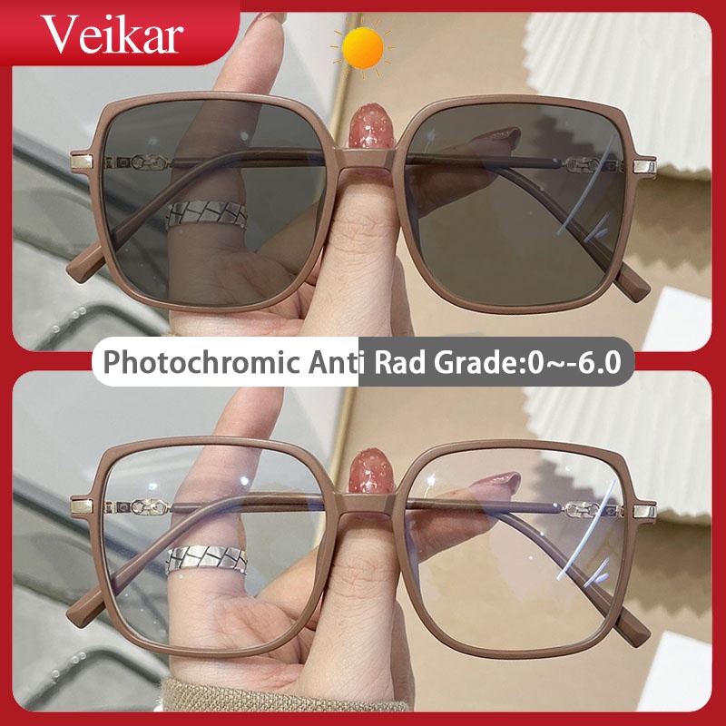 Photochromic Graded Eyeglass For Women Men Anti Radiation Eye Glasses ...