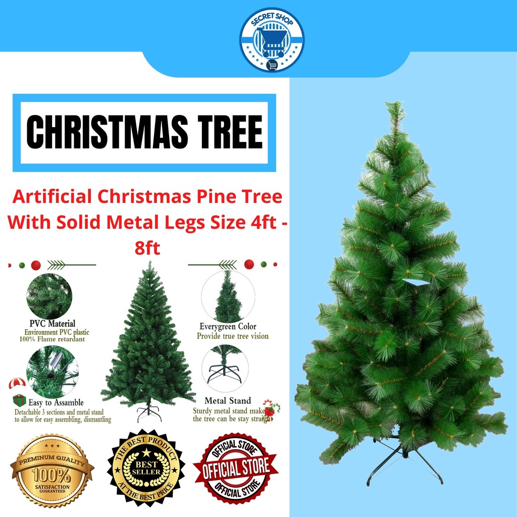 Christmas tree pokok Krismas Pine Needle Green Artificial Xmas Trees on ...