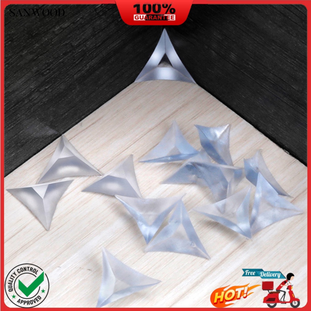 SW.Z 100pcs/200pcs Corner Dust Guards Triangle Stair Anti-collision PVC ...