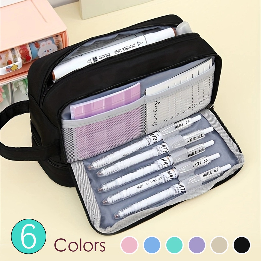 Multilayer Pencil Case Large Capacity Kawaii Pen Bag Simple ...