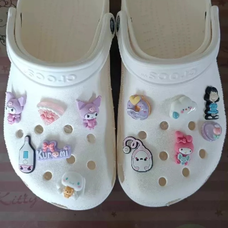 Cartoon My Melody jibbits Anime Shoe Charms Cinnamoroll Jibbits for ...