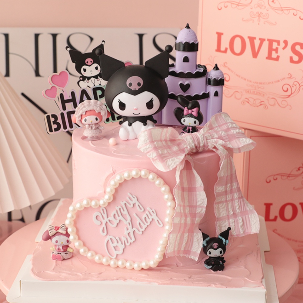Cartoon Kuromi cake decoration toppers birthday party internet ...